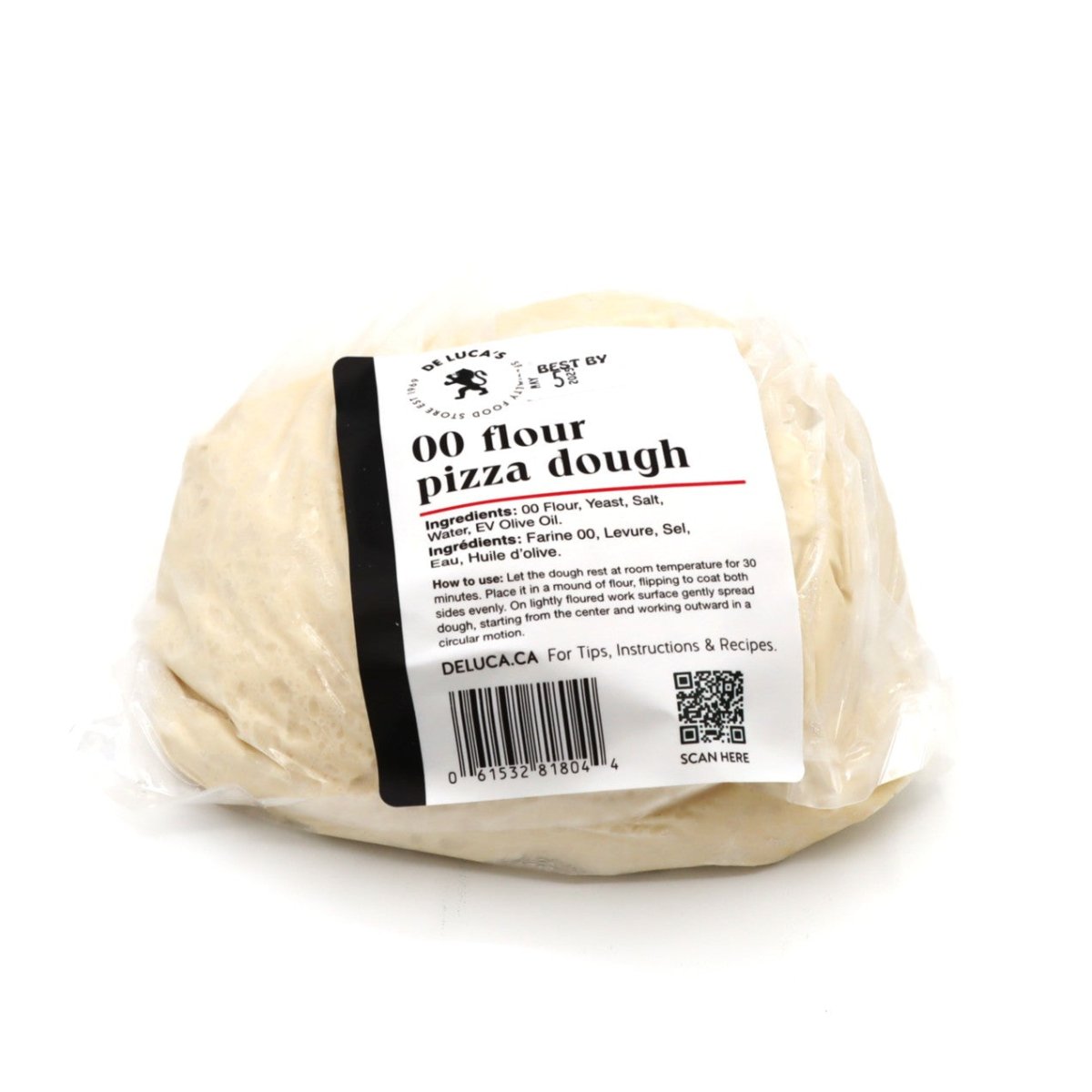 De Luca's Fresh Pizza Dough Ball - Frozen - De Luca's Specialty Foods ...